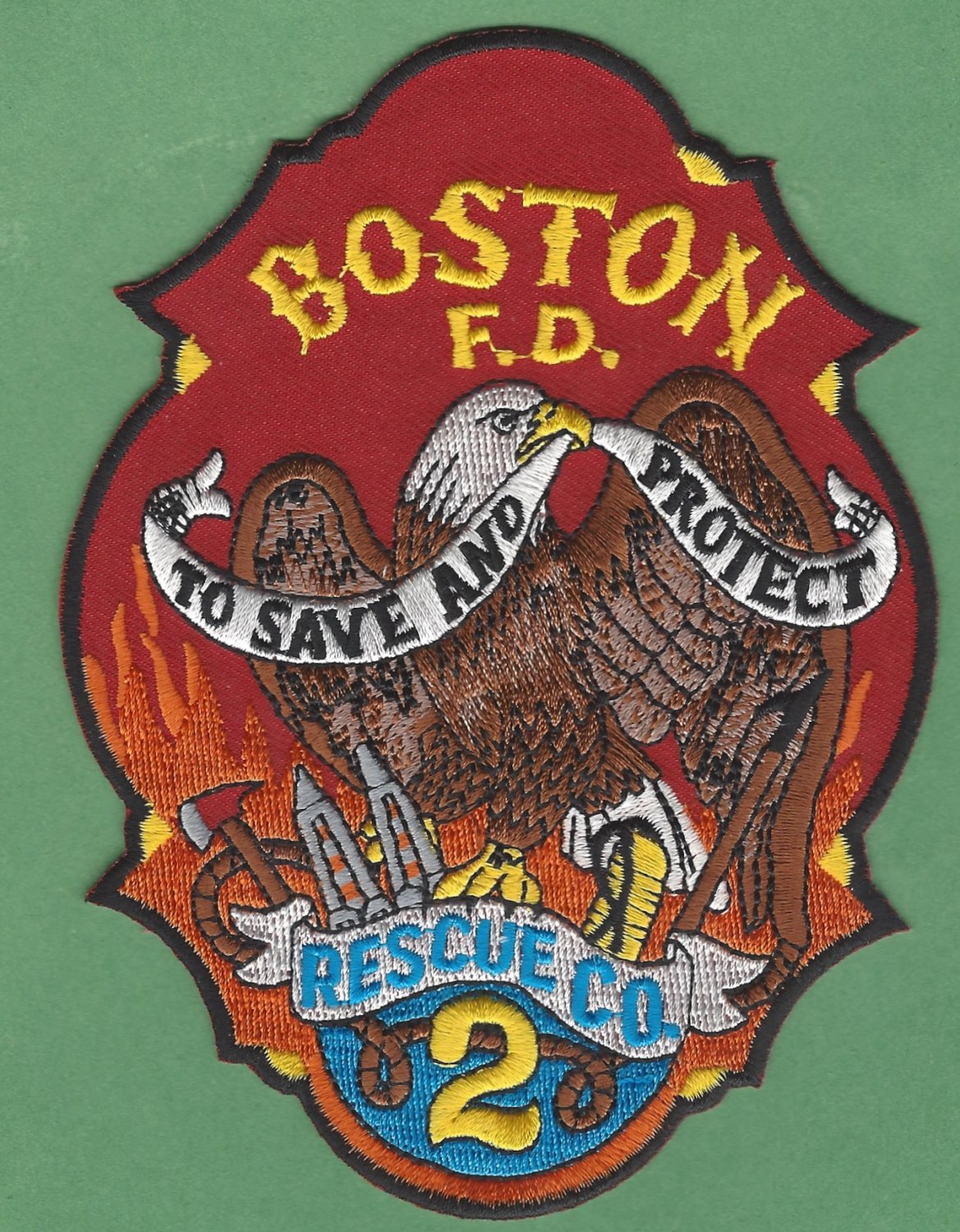Boston Fire Department Rescue Company 2 Patch