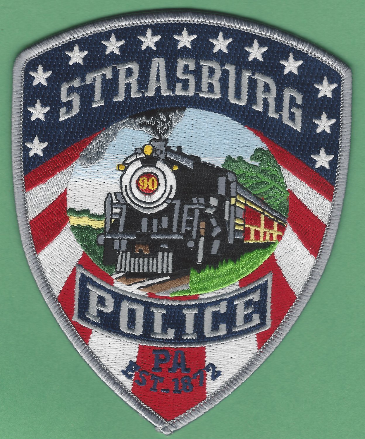 Strasburg Pennsylvania Police Patch Locomotive