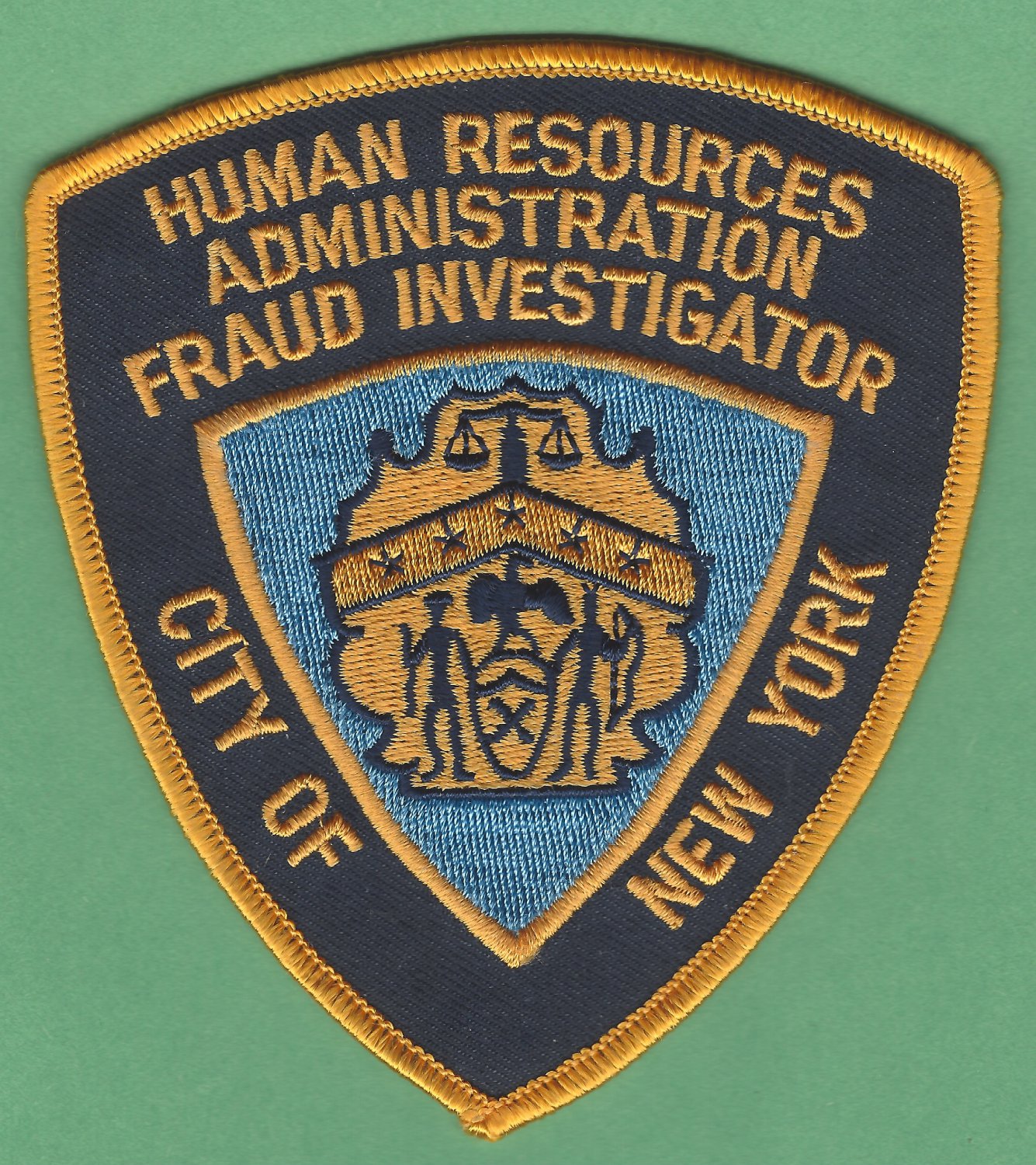 New York City Police Human Resources Fraud Investigator Patch