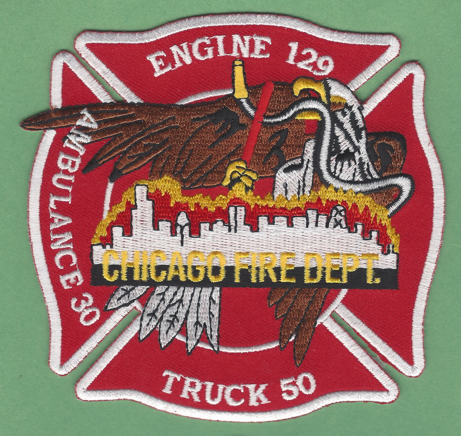 Chicago Fire Department Engine 129 Truck 50 Fire Company Patch