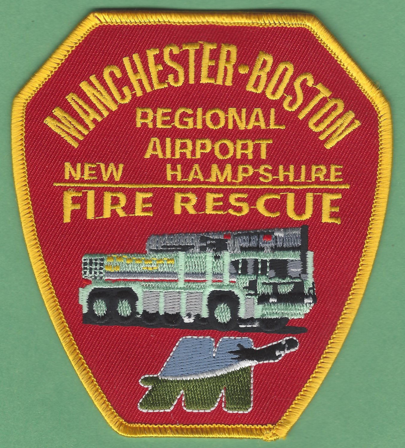 Manchester-Boston Regional Airport New Hampshire Fire Rescue Patch ARFF