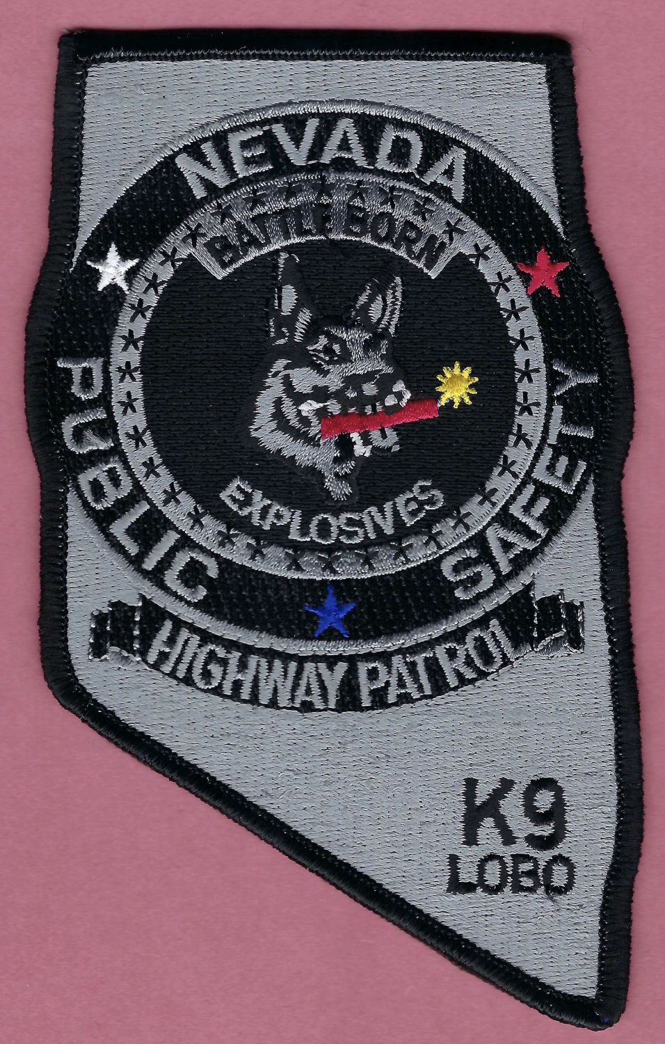 Nevada State Highway Patrol Explosives Detection K-9 Patch