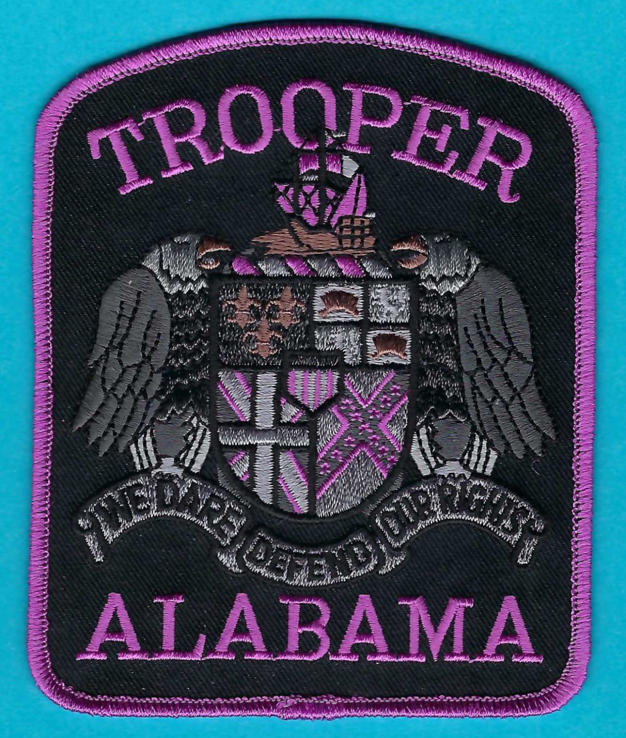 Alabama State Trooper Police Patch Pink