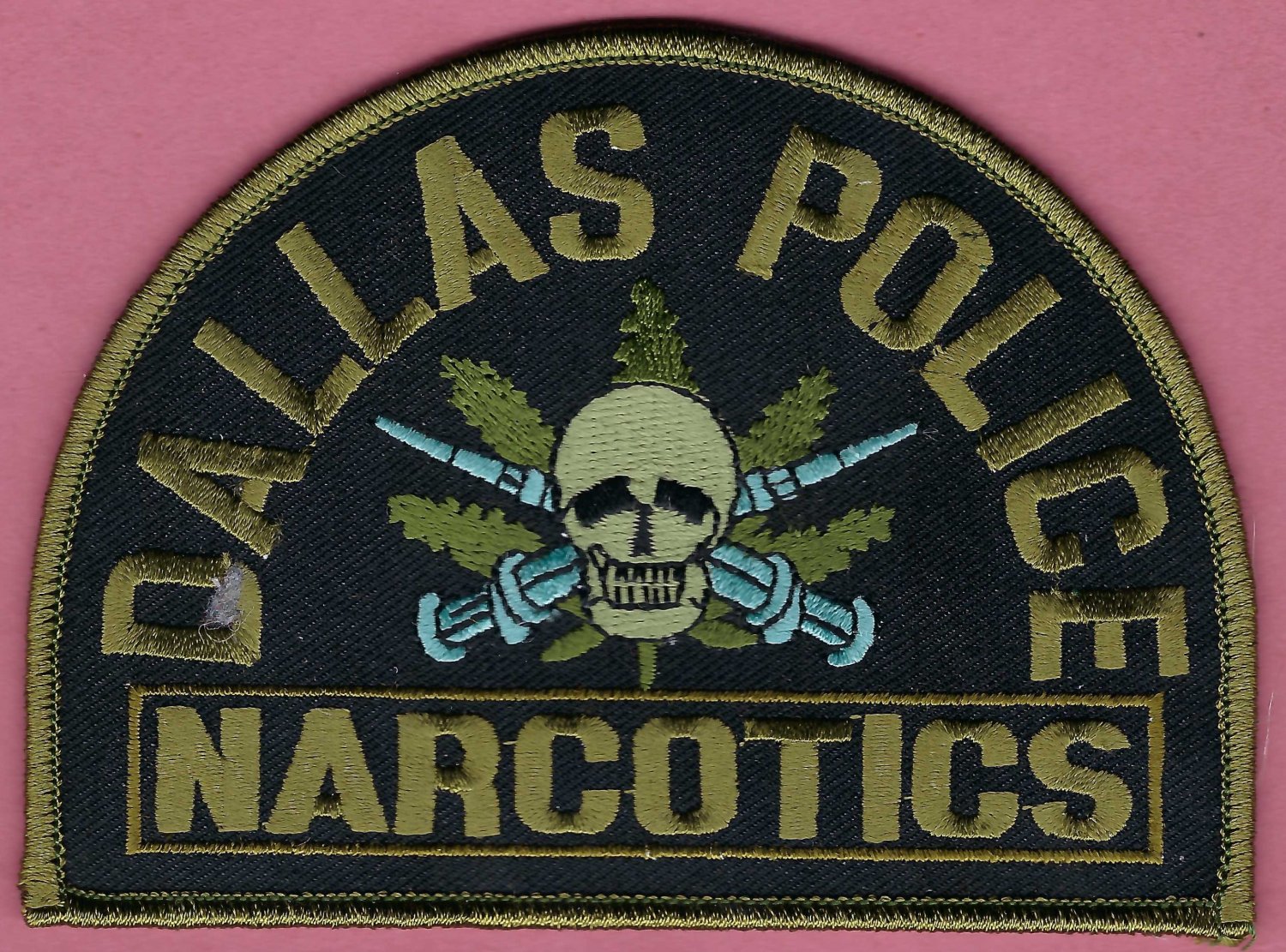 Dallas Texas Police Narcotics Division Tactical Patch Green