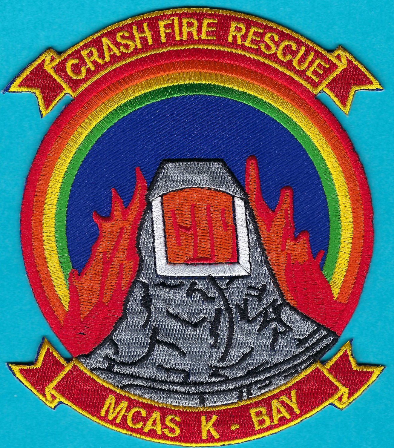 Kanohe Bay Hawaii Marine Corps Air Station Crash Fire Rescue Patch