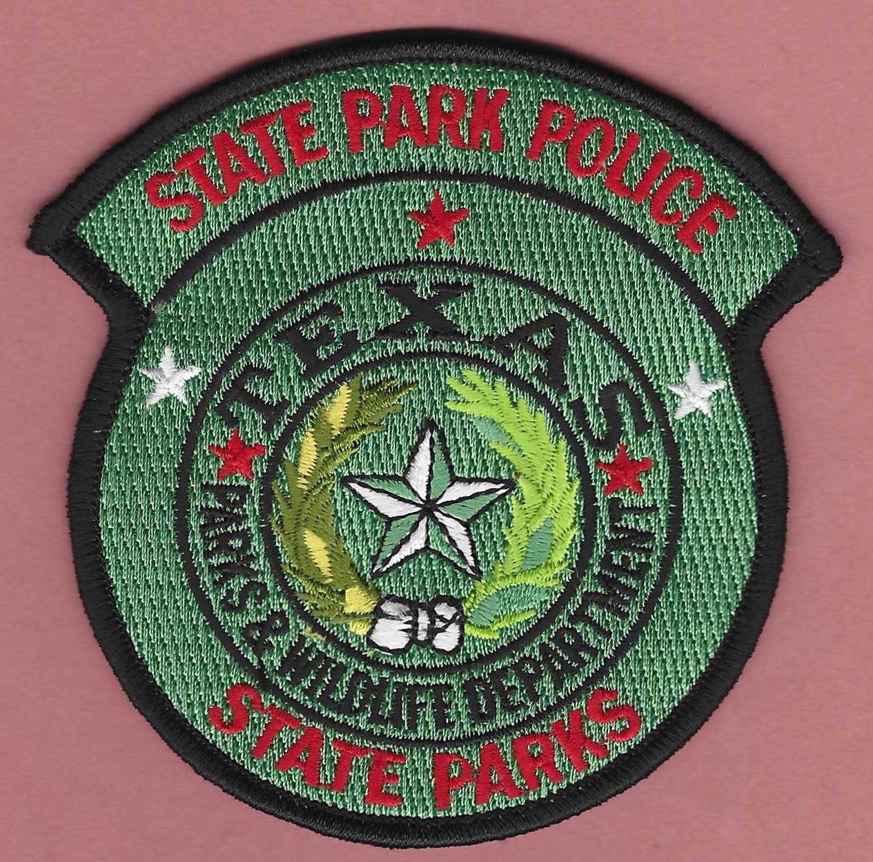 Texas State Parks Police Patch Green