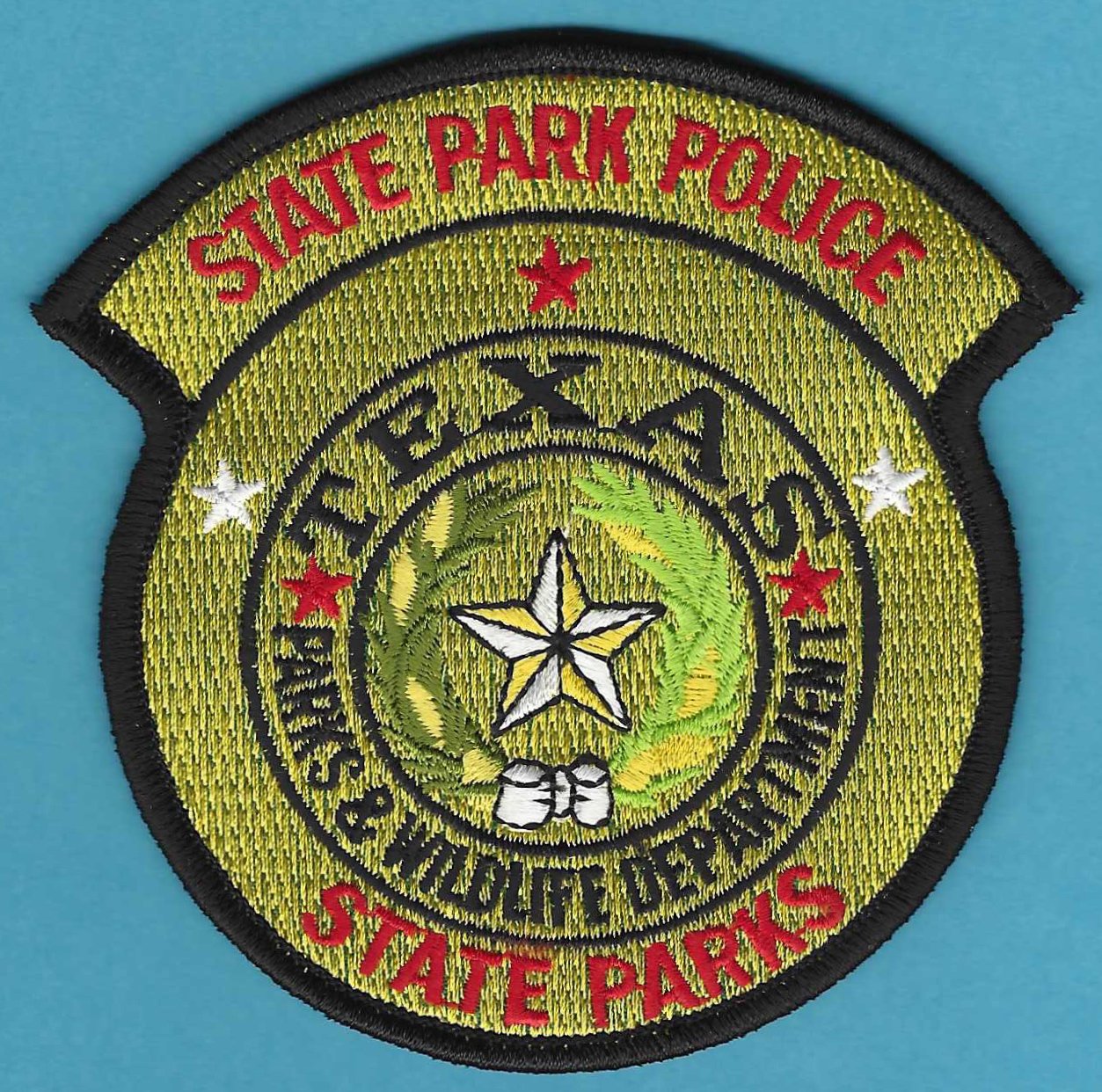 Texas State Parks Police Patch Olive Green