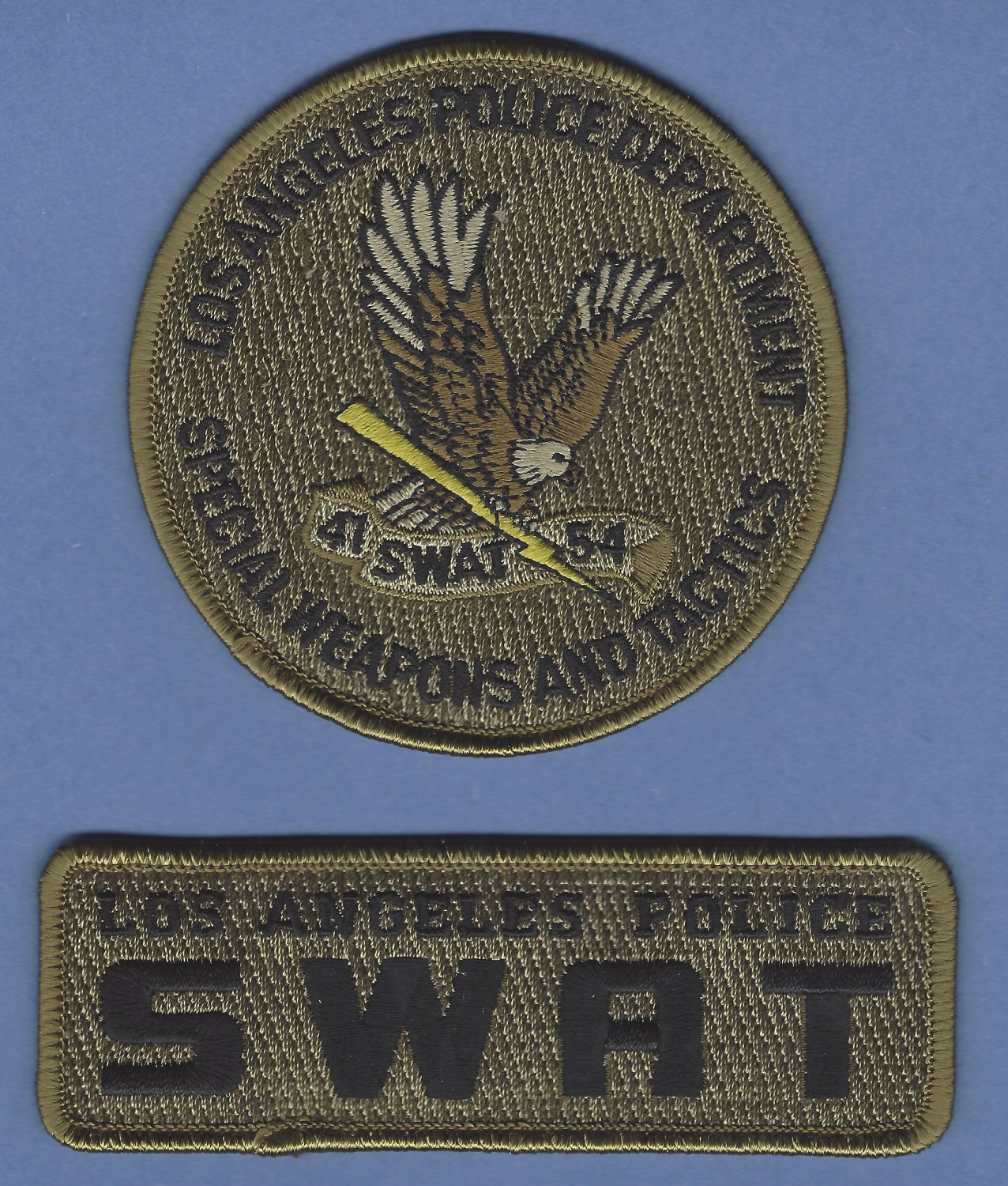 Los Angeles California LAPD Police SWAT Team 2 Patch Set