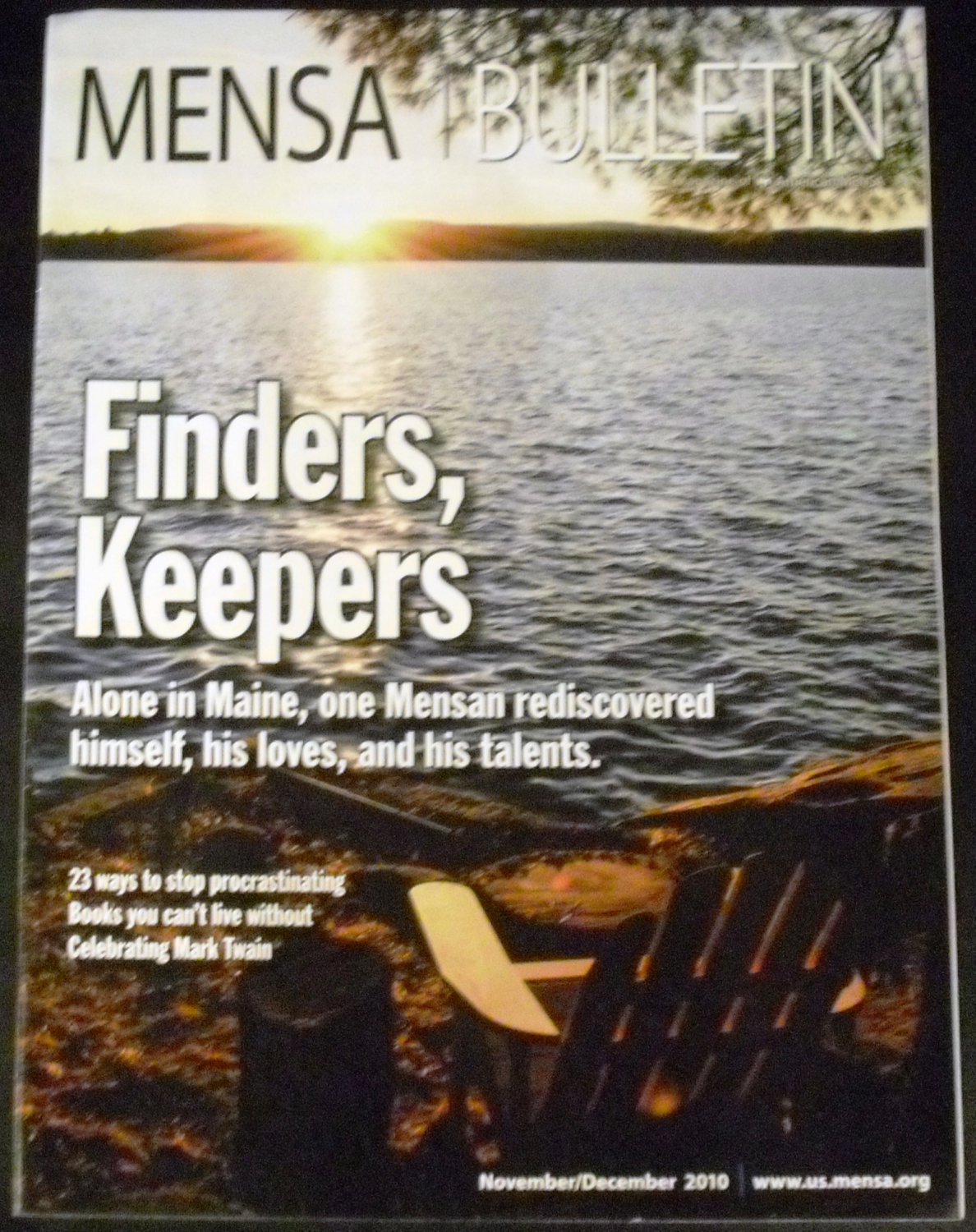 Mensa Bulletin Magazine November - December 2010