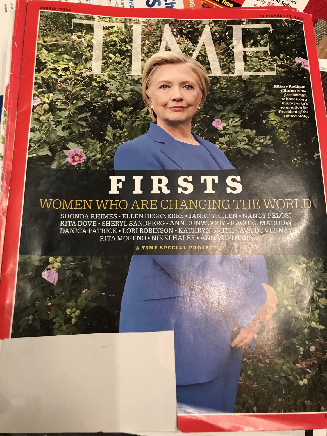 Time Magazine Firsts Women Who are Changing the World (September 18, 2017)