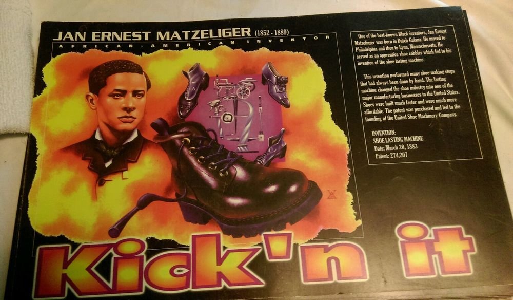 African American inventor poster Jan Ernest Matzeliger inventor shoe ...