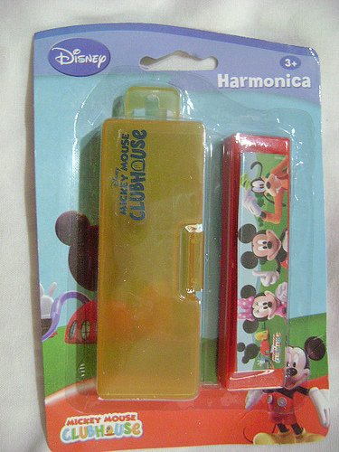 New MICKEY MOUSE CLUBHOUSE HARMONICA+CASE MUSICAL TOY