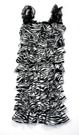 Medium Black & White Zebra Lace Petti Romper with Straps