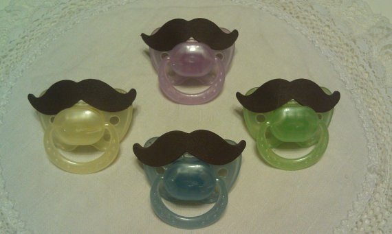 Playtex Ortho Plus BPA-Free Mustache Pacifier-Color choice