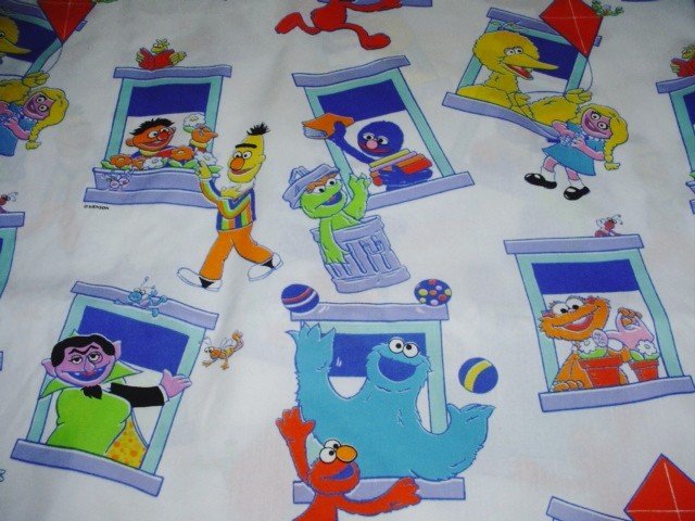 SESAME STREET TWIN FITTED BED SHEET KIDS BOYS