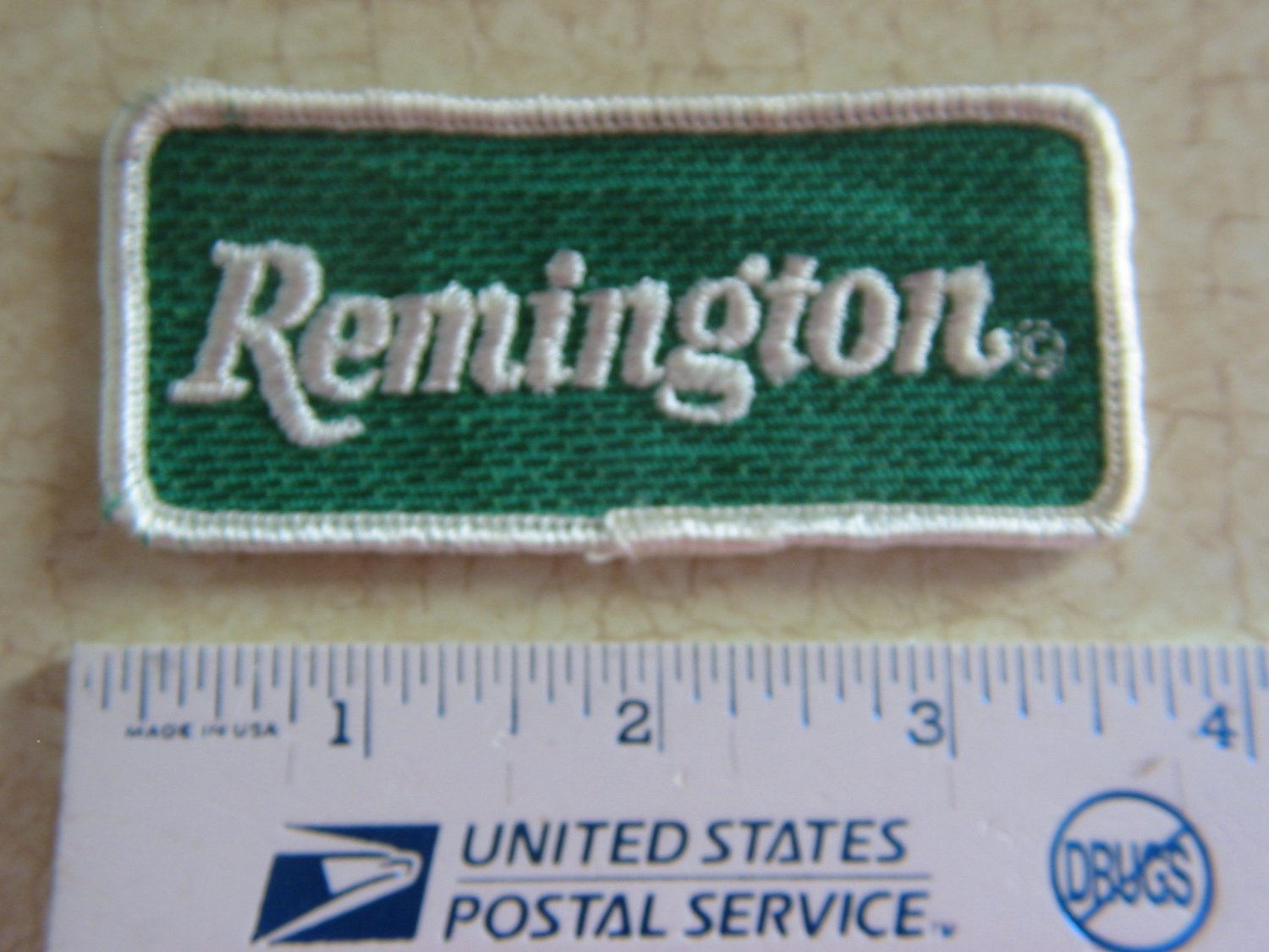 Vintage Remington Rectangle Large Sew On Patch