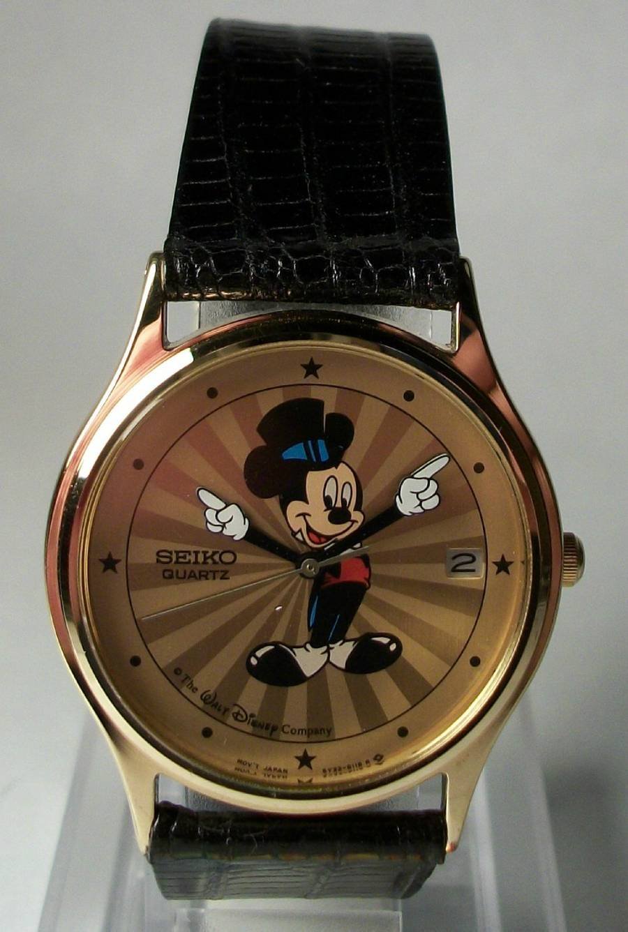 Brand-New Disney Tophat Hollywood Seiko Mickey Mouse Watch! HTF! Stunning!