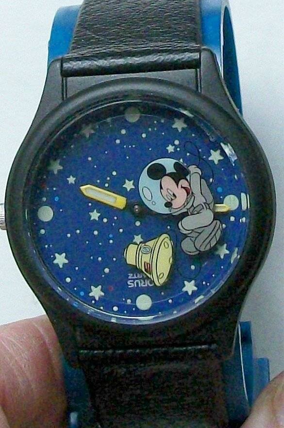 New Disney Animated Astronaut Mickey Mouse Watch! HTF! Retired!