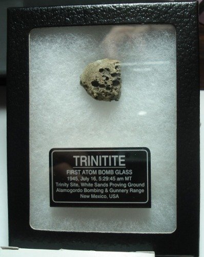 Trinitite Display - Historic Atom Bomb Glass