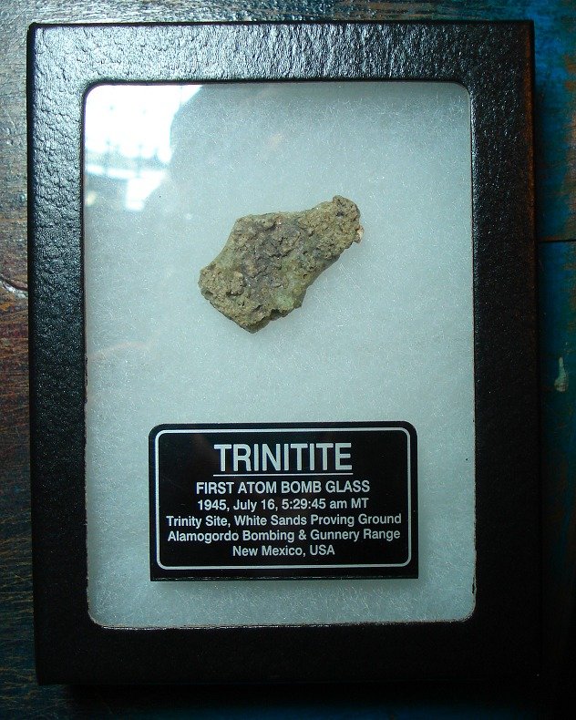 Trinitite Display - Historic Atom Bomb Glass