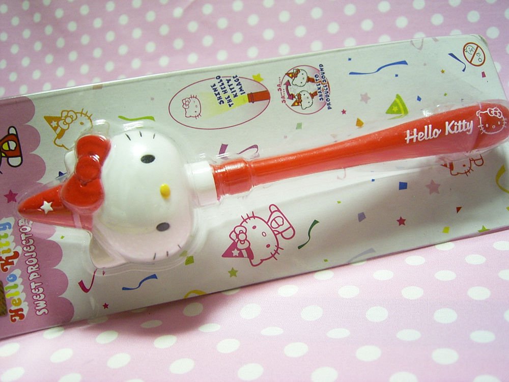 HELLO KITTY Sanrio Figure SWEET Light PROJECTOR Stick Toy Red 2006 ...