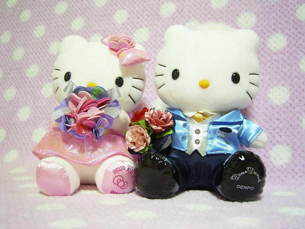 HELLO KITTY & Dear Daniel Wedding Plush Stuffed Doll Set Sanrio Japan ...