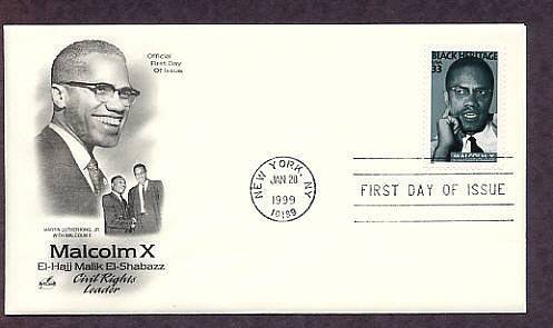 Malcolm X, Civil Rights Leader, Black History, First Issue USA