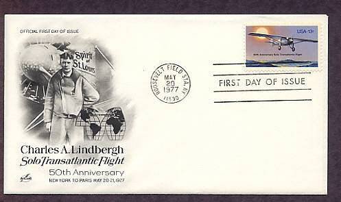 Charles Lindbergh Transatlantic Flight, Aviation, First Issue USA