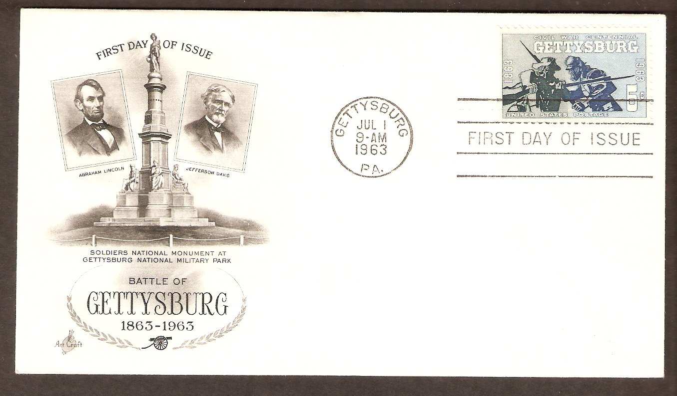 Civil War Centennial, Battle of Gettysburg, AC First Issue USA