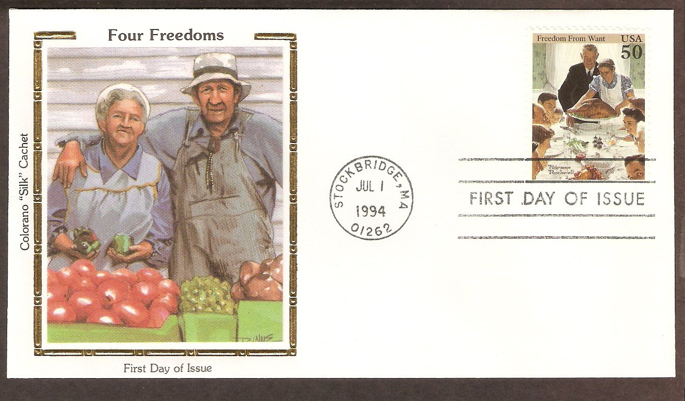 American Illustrator Norman Rockwell, Freedom From Want, Thankgiving ...