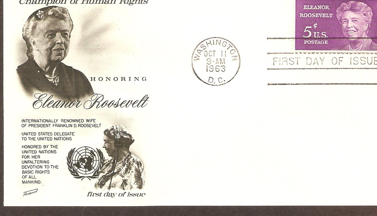 Honoring "First Lady of the World" Eleanor Roosevelt, 1963 First Issue USA