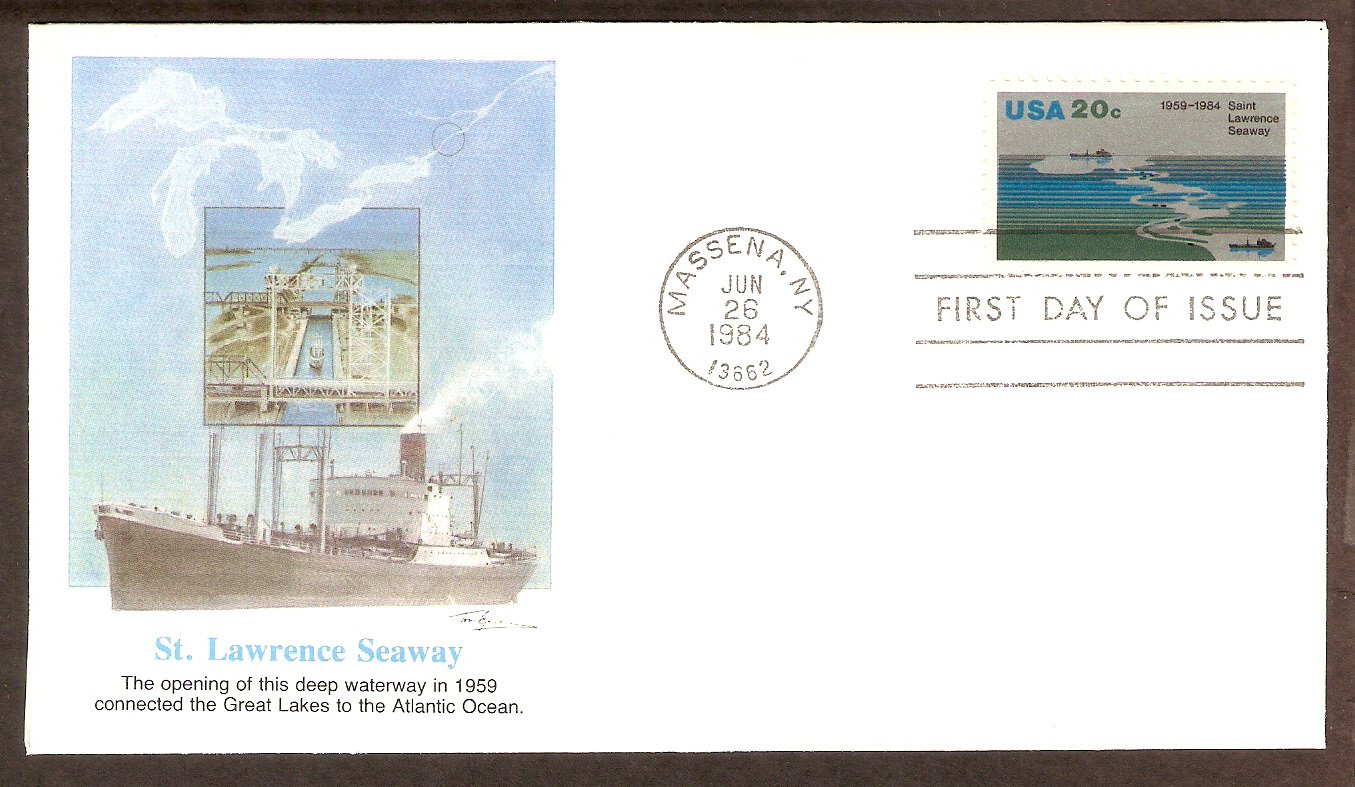 Opening of the Saint Lawrence Seaway, Great Lakes, FW First Issue USA