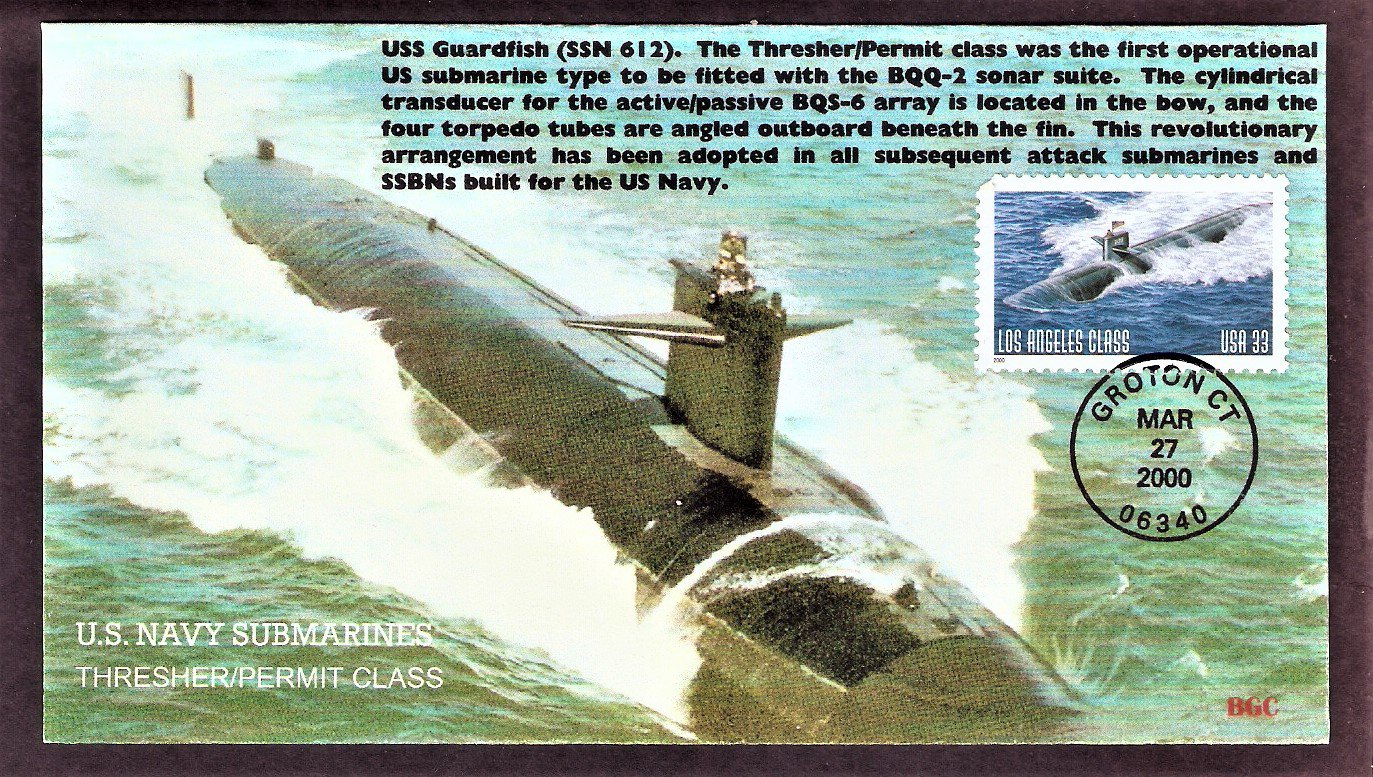 U. S. Navy Submarines, USS Guardfish, SSN 612 First Issue USA