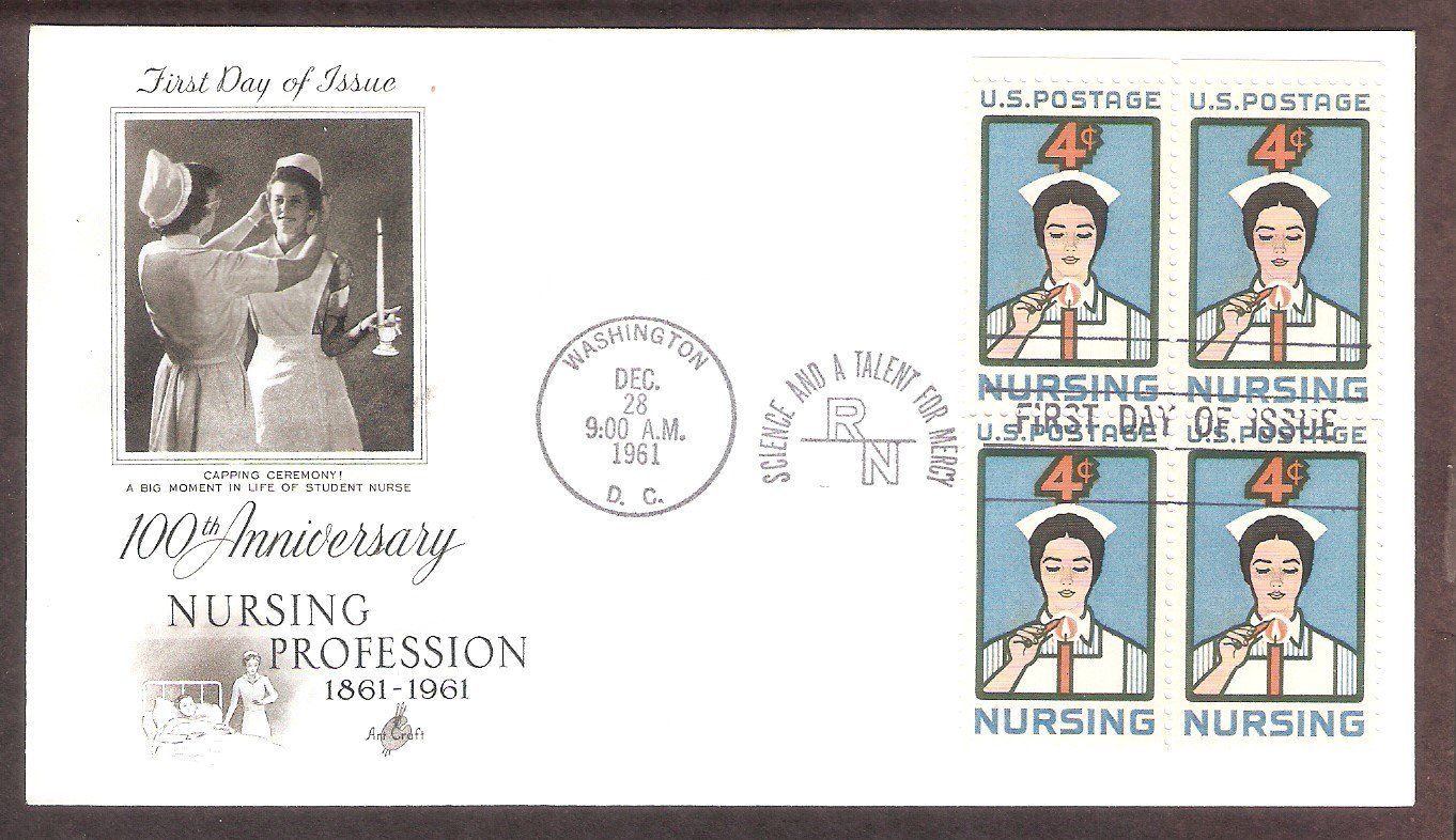 Capping Ceremony Nursing Profession, Block of 4 Stamps, Nurses First ...