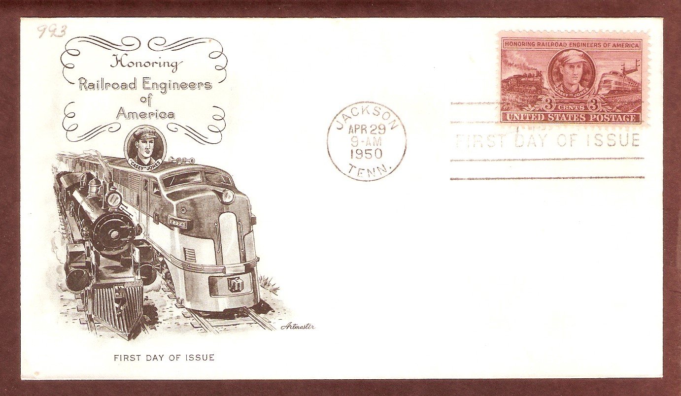 Railroad Engineer Casey Jones, Locomotives, First Issue, AM, 1950 USA
