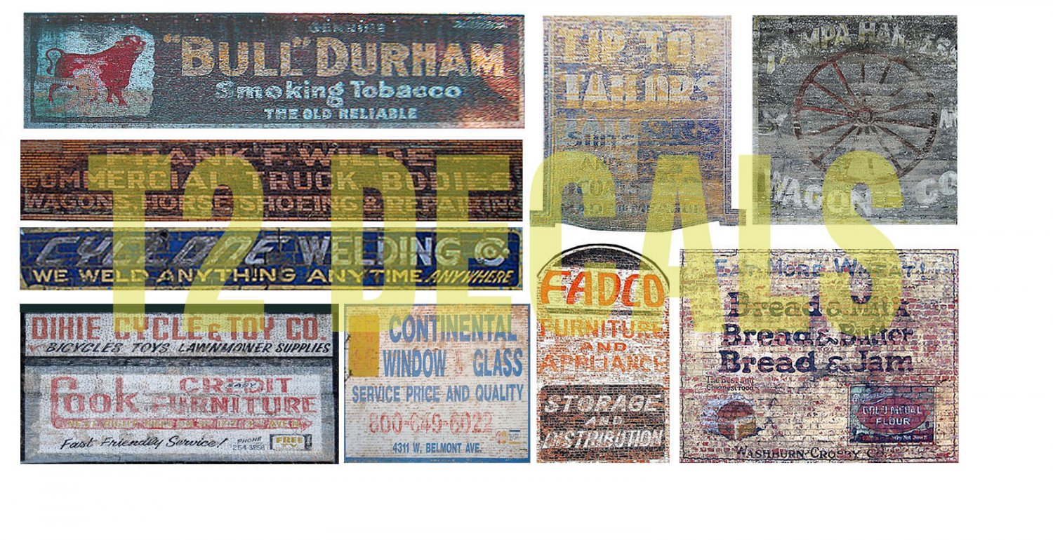 N Scale Ghost Sign Decals #36