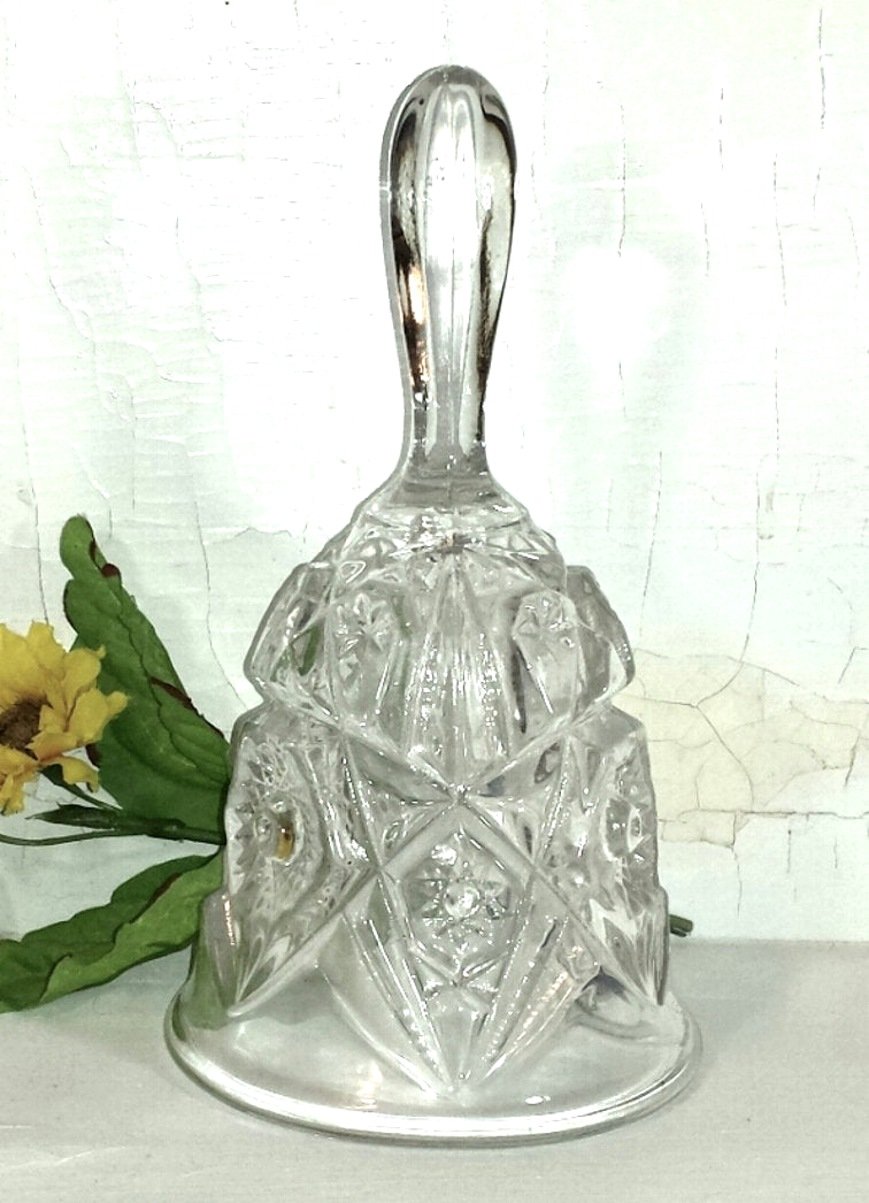 Imperial Crystal Pressed Glass Dinner Bell Circa 1904-1920