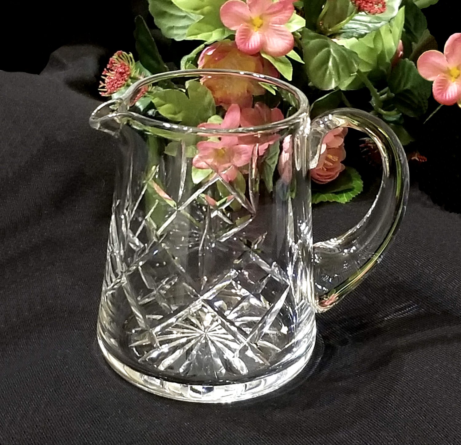 Signed Thomas Webb Cut Glass Pitcher - Made in England