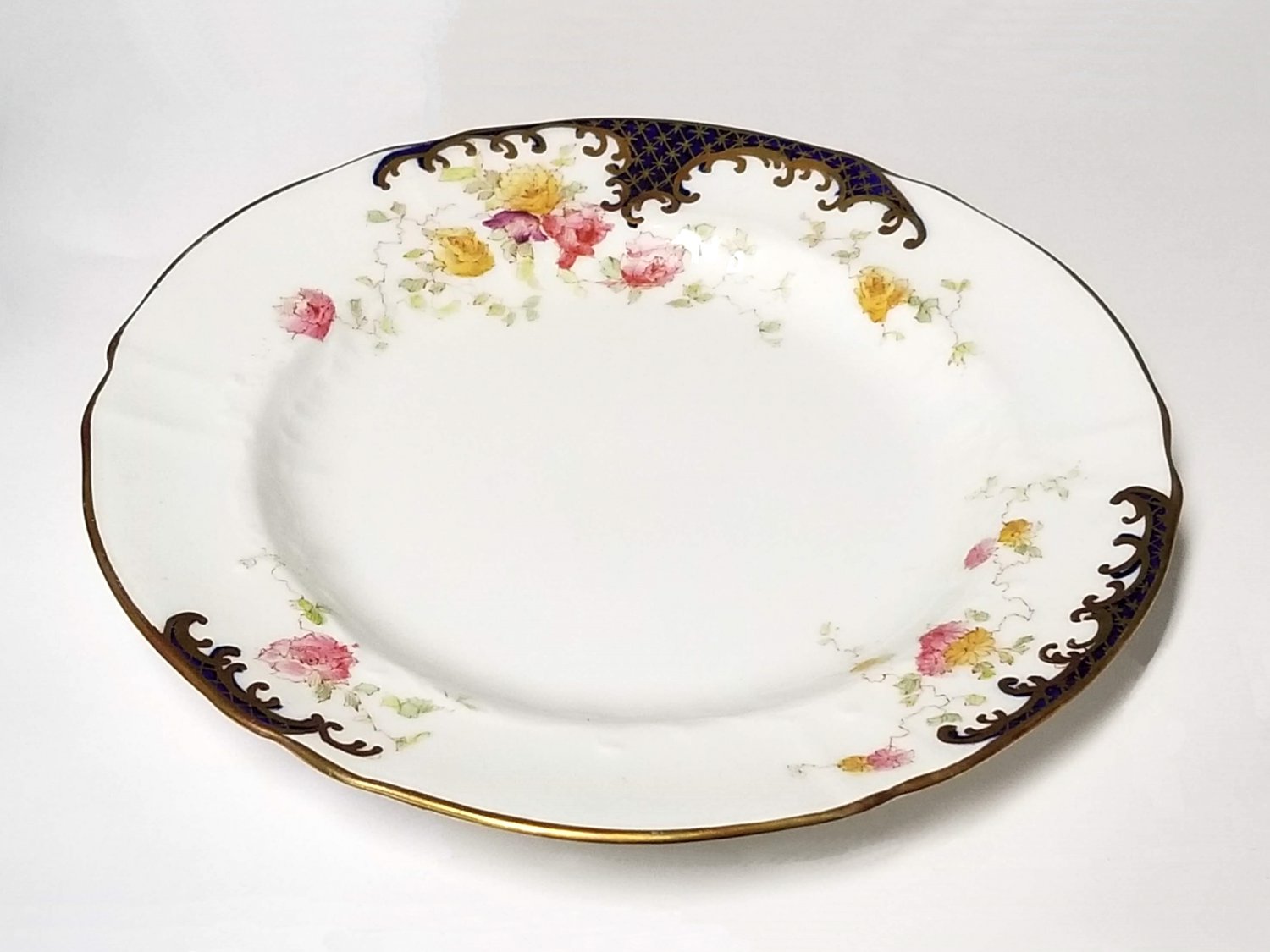 British Tea Plates Set of 6 Hand Painted Circa 1896 England