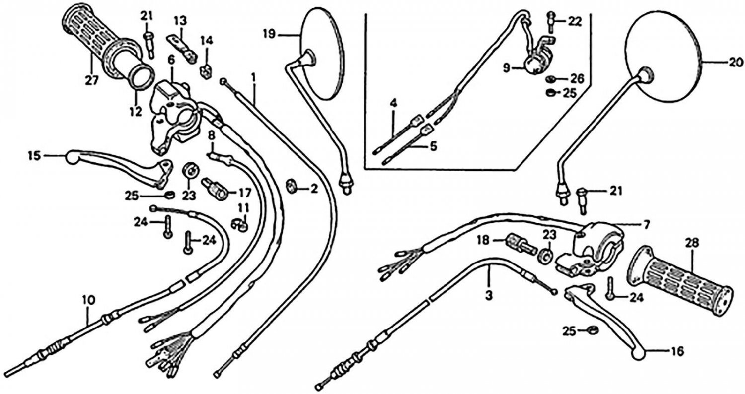 Genuine Honda S110 CS110 Complete Clutch Cable Ass'y New Old Stock Made ...