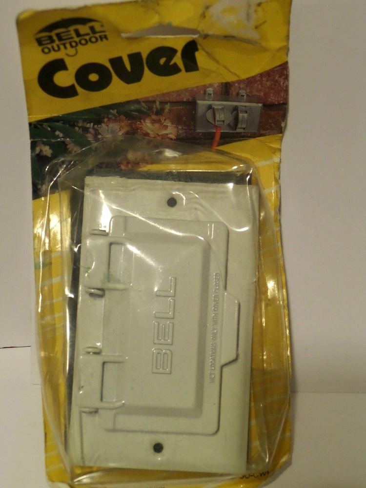 BELL OUTDOOR Single Outlet Weatherproof Cover Plate White 6961G