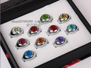 Naruto full Akatsuki Rings Set Cosplay accessory