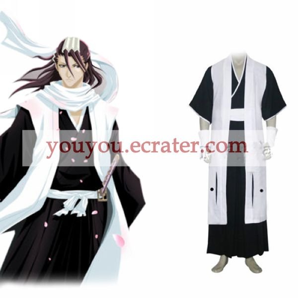 Bleach 6th Division Captain Kuchiki Byakuya Halloween Cosplay Costume