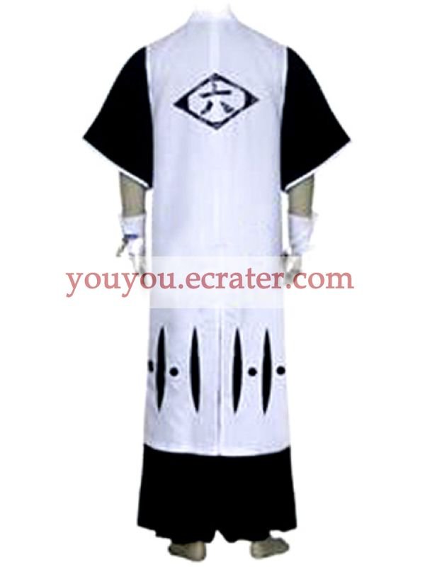 Bleach 6th Division Captain Kuchiki Byakuya Halloween Cosplay Costume
