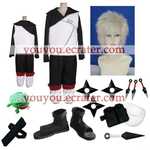 Naruto Omoi Halloween Cosplay Costume Naruto set with wig