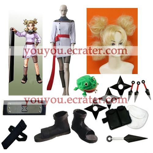 Naruto Temari Chunin Exam Cosplay Costume Naruto set with wig