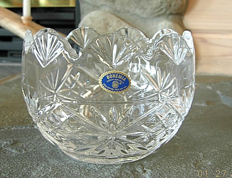 BOHEMIA CZECH REPUBLIC LEAD CRYSTAL BOWL