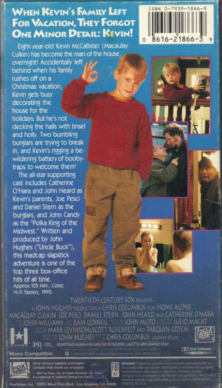 Home Alone (VHS, 1991)