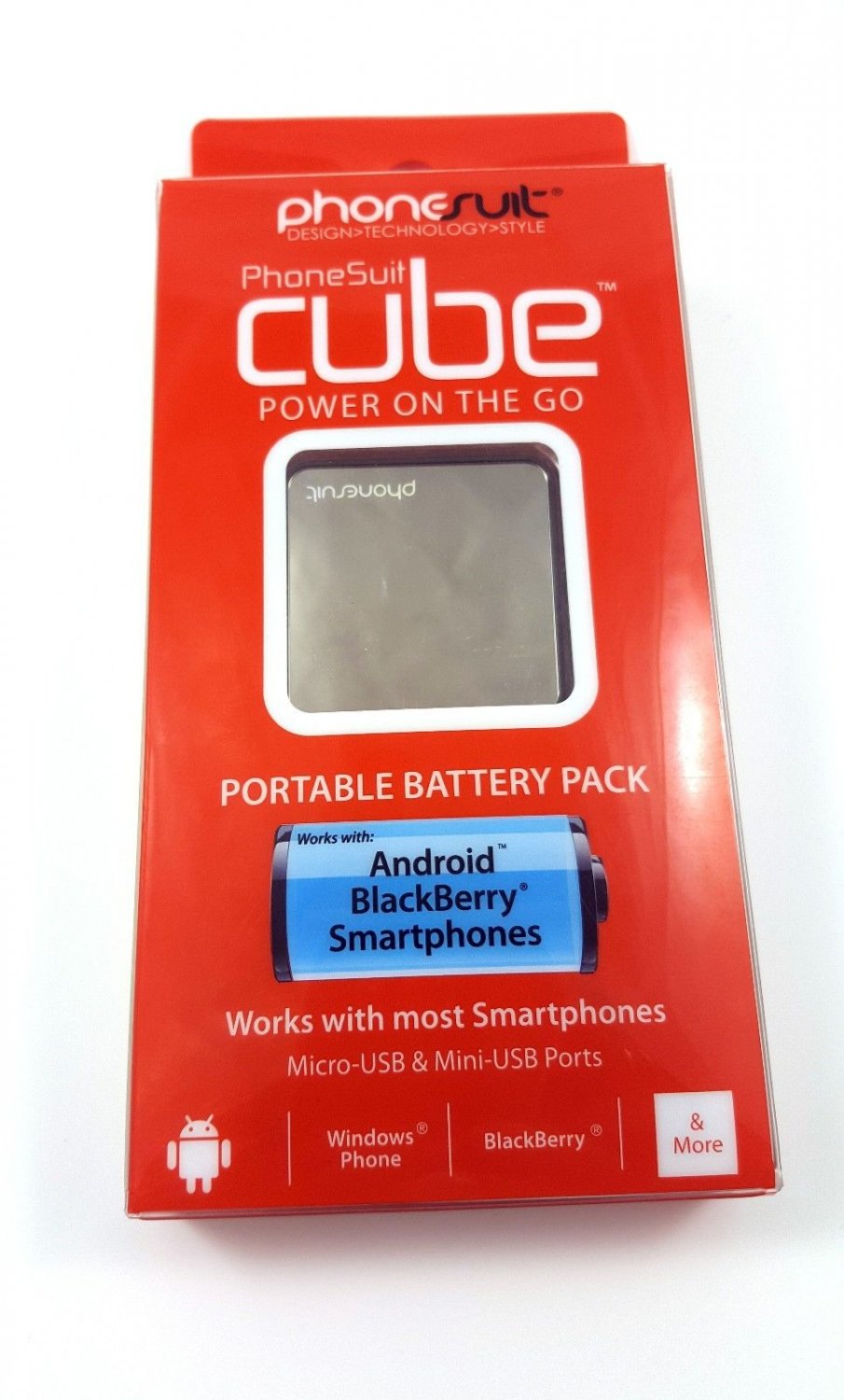 PhoneSuit Cube Power On The Go Portable Battery Pack Micro USB Android ...