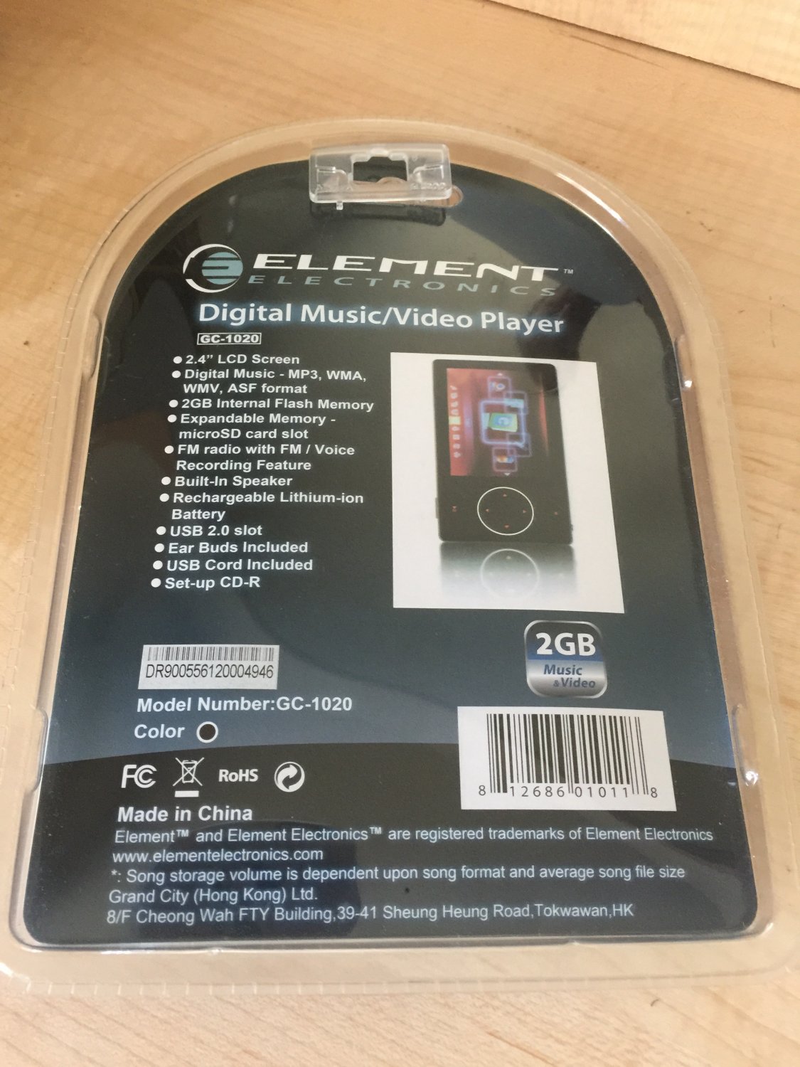 Element Electronics Digital Music / Video Player - GC-1020 - 2GB